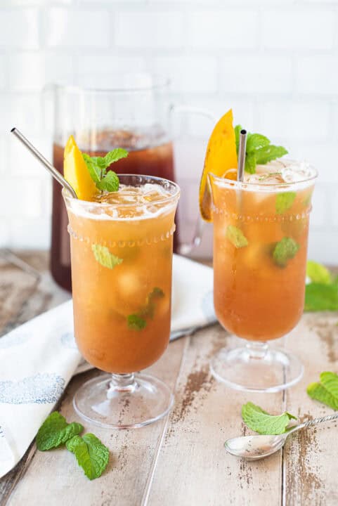 Twisted Tea with Mango (hard iced tea) - superman cooks