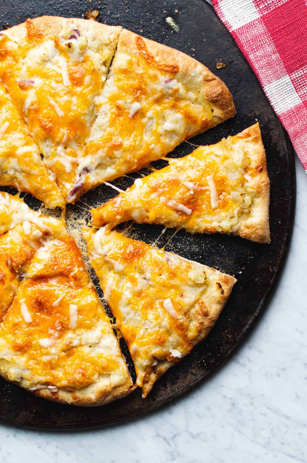 Pierogi Pizza (Mashed Potato Pizza) - superman cooks