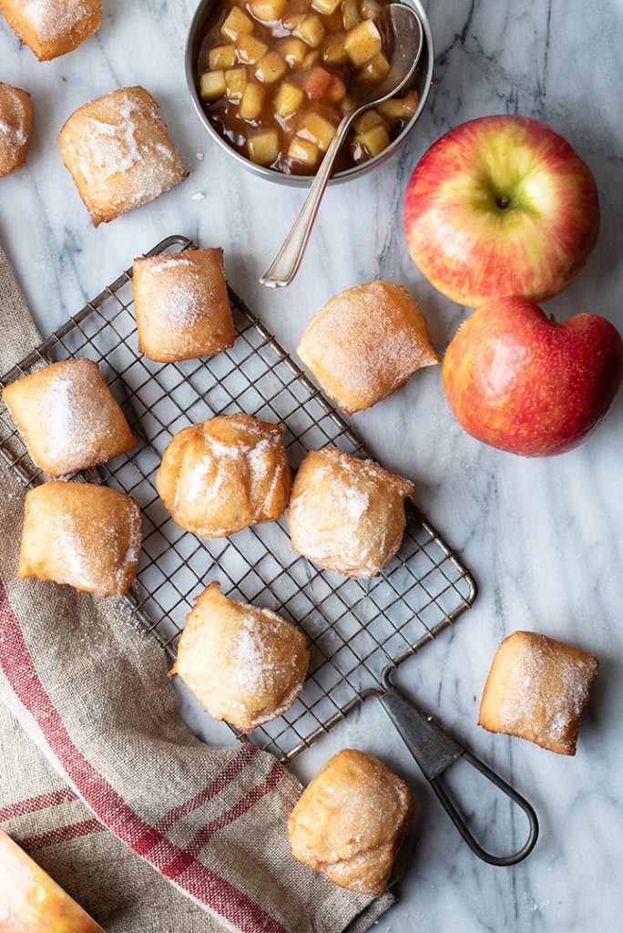 Boozy Apple Beignets | superman cooks