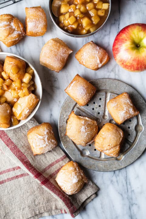 Boozy Apple Beignets - superman cooks