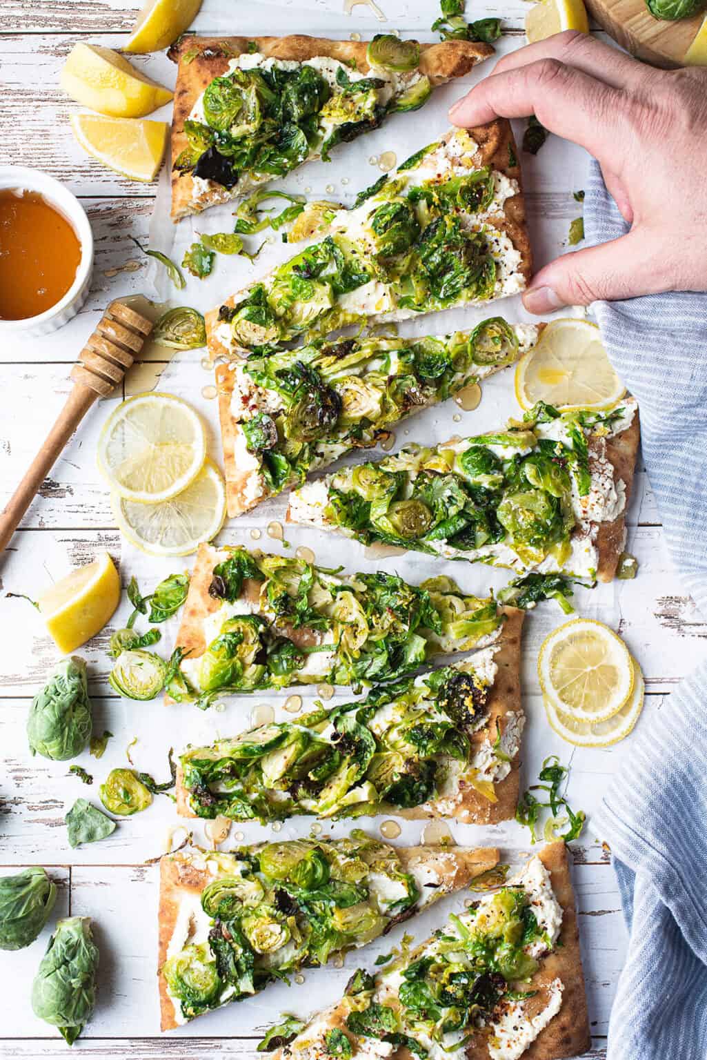 Brussels Sprouts Flatbread Pizza - superman cooks