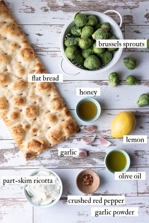 Brussels Sprouts Flatbread Pizza - superman cooks