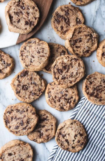 Chocolate Chip Shortbread Cookies (with sea salt) - superman cooks