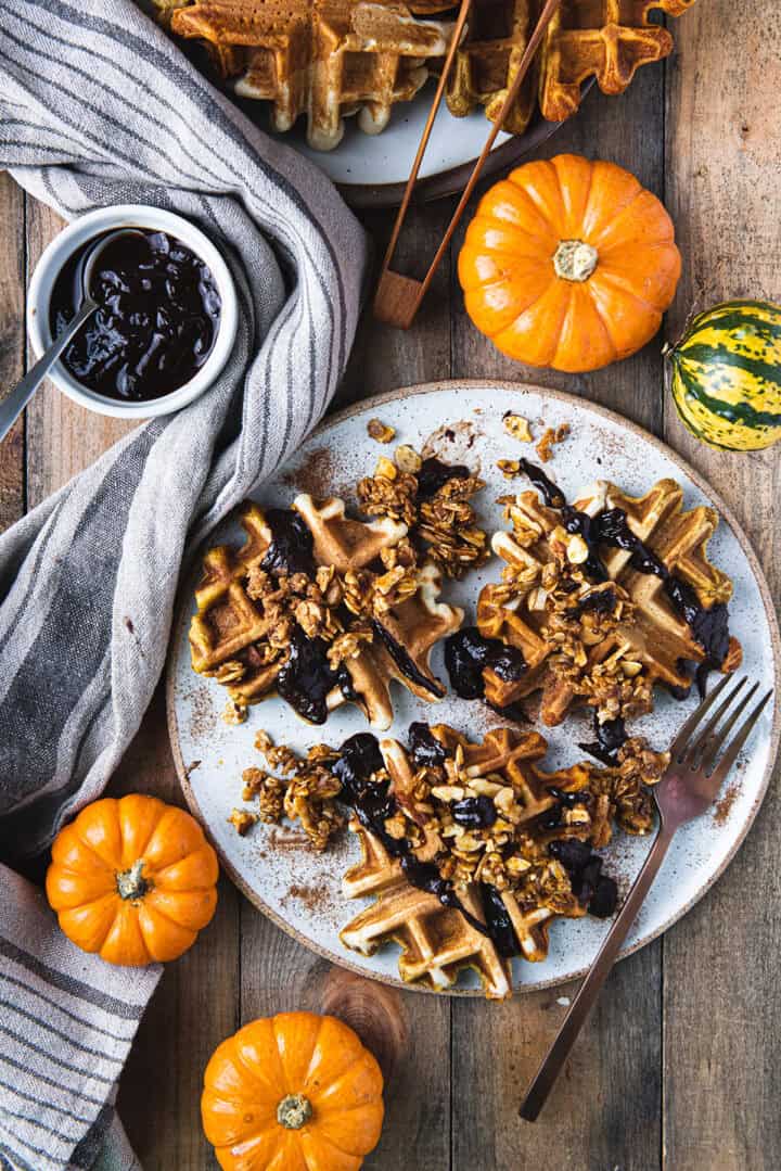 Pumpkin Waffles - superman cooks