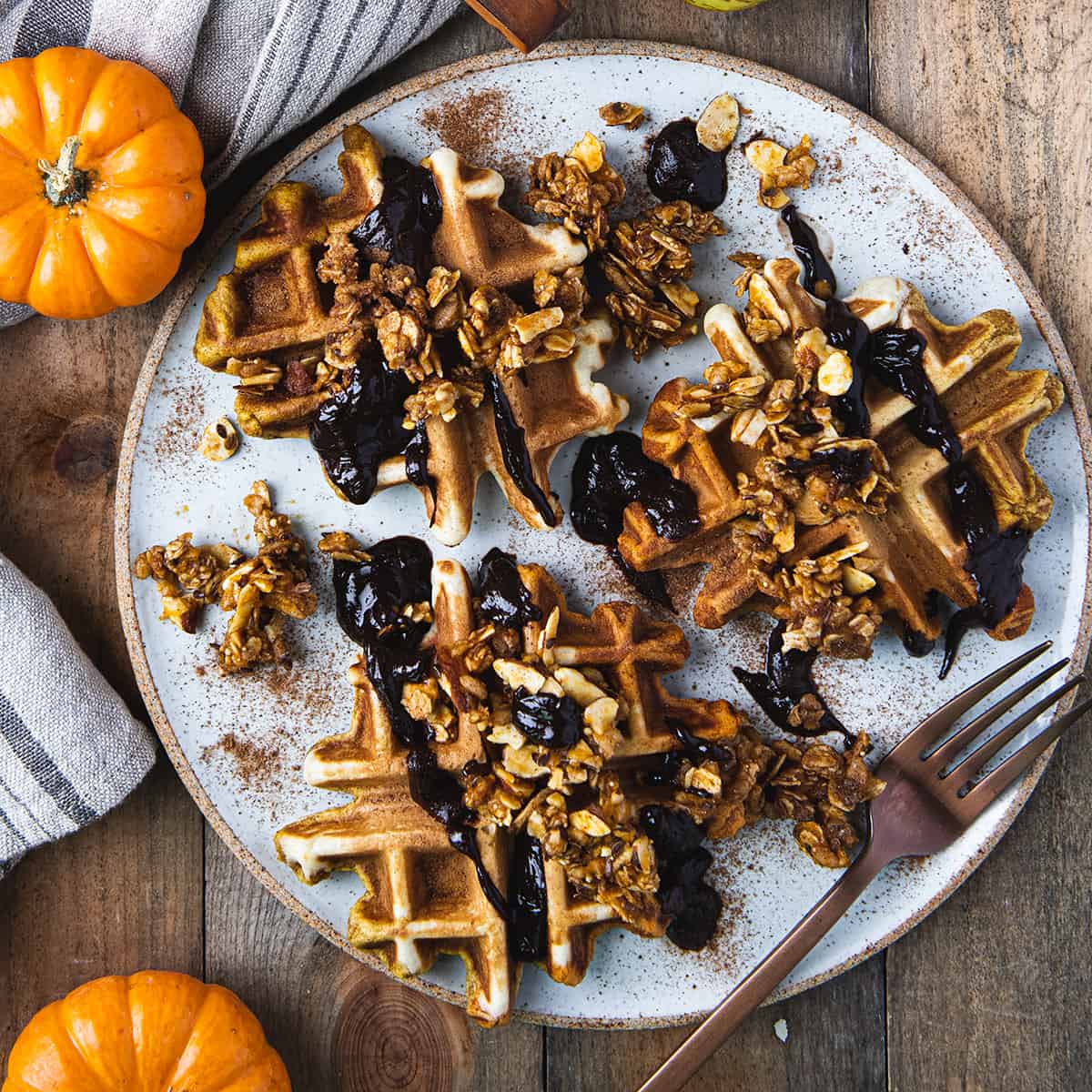 Pumpkin Waffles - superman cooks
