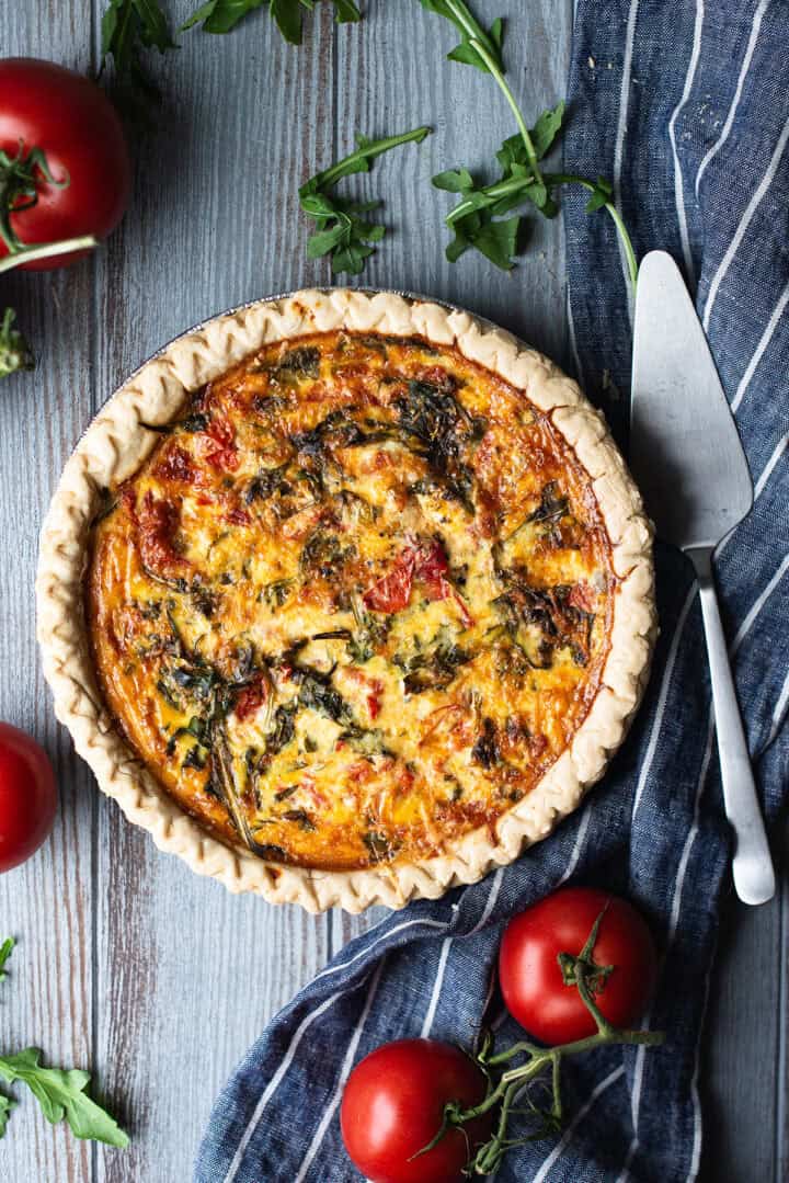 Roasted Tomato Quiche recipe - superman cooks