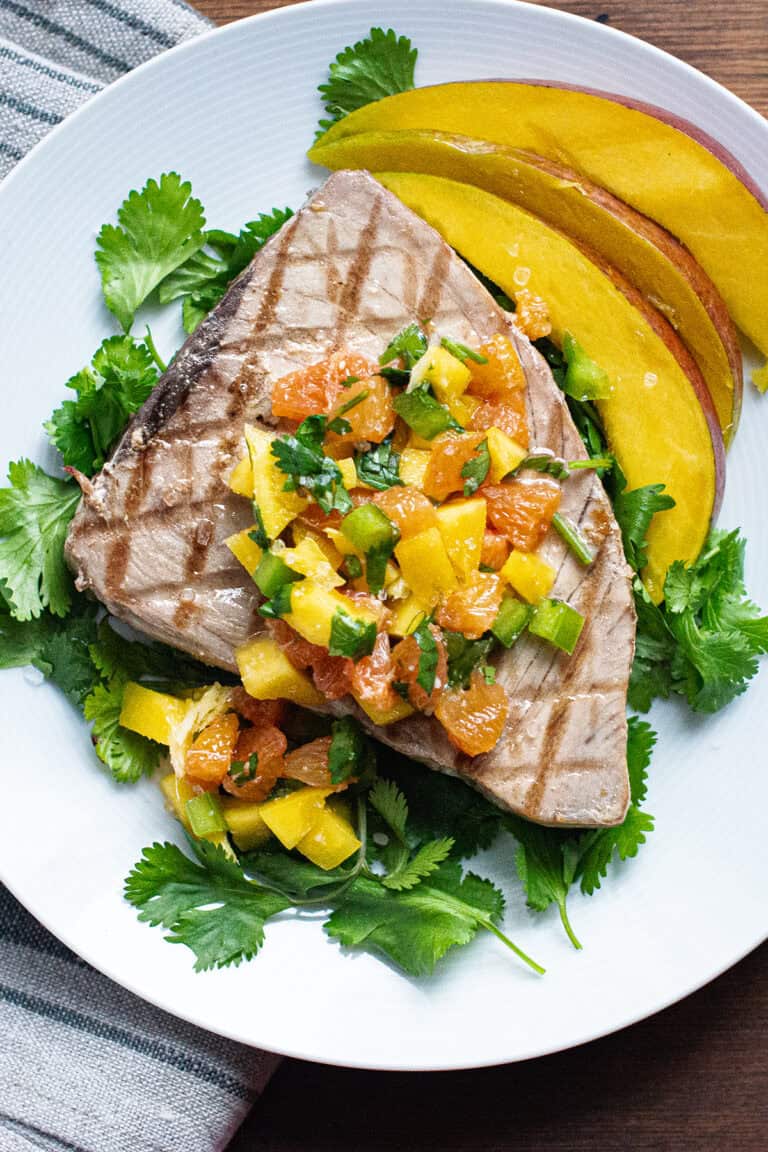 Tuna Steak with Mango Salsa - superman cooks