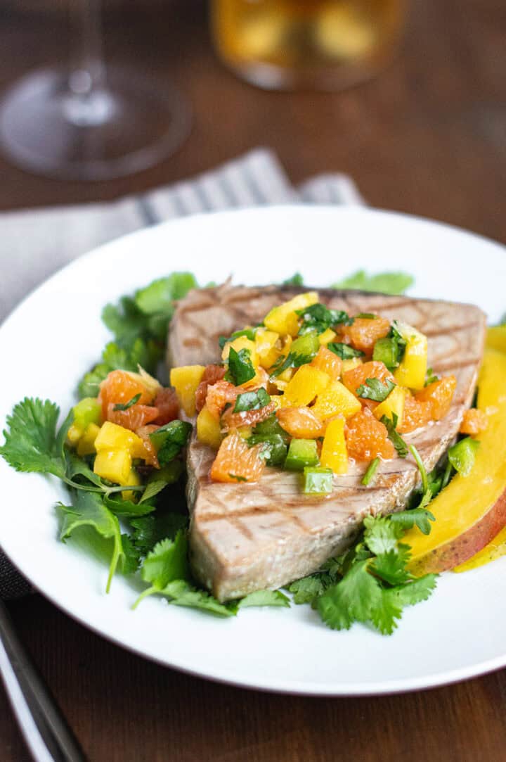 Tuna Steak with Mango Salsa - superman cooks